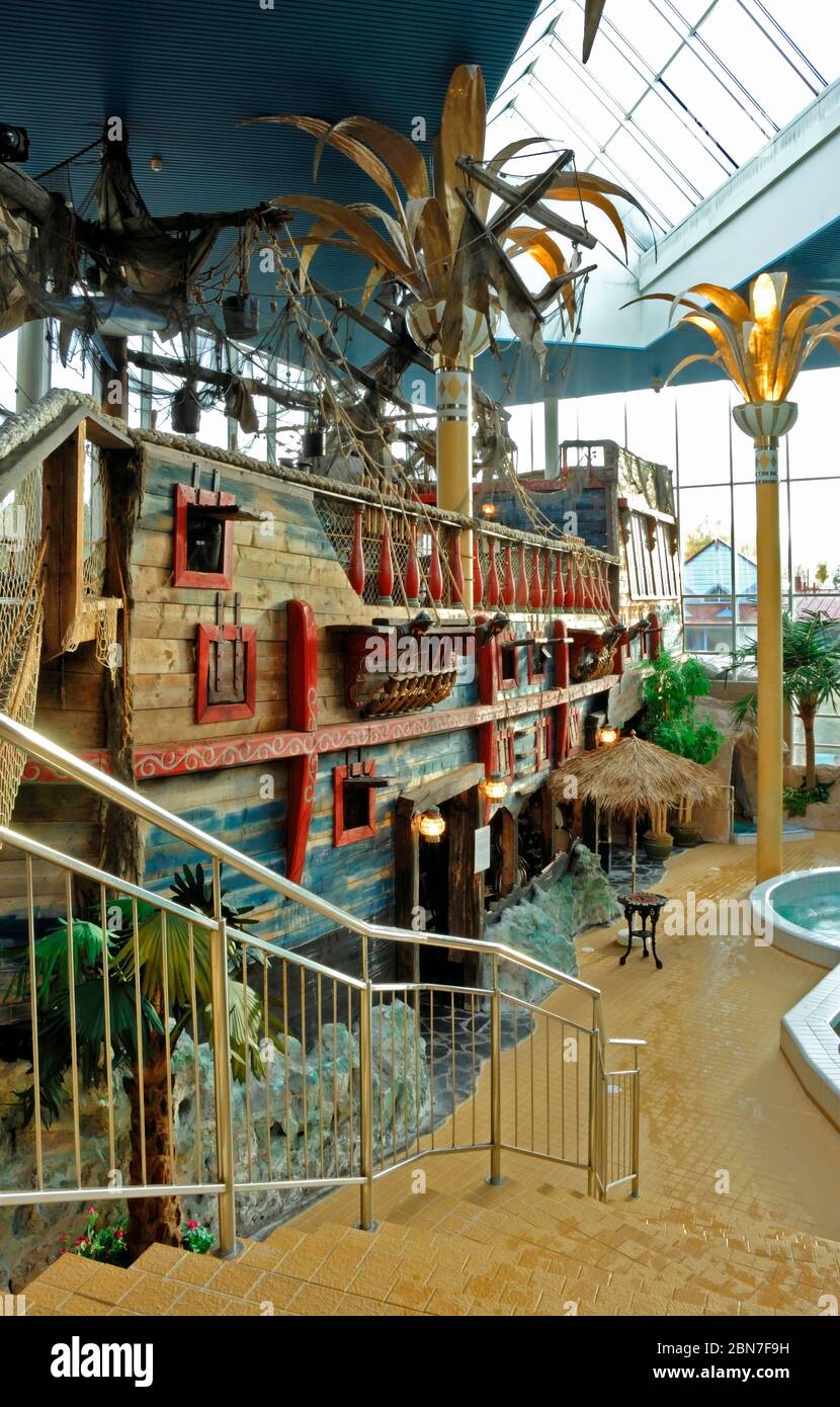 Aquapark at Holiday Club Caribia hotel in Turku. Finland Stock Photo ...