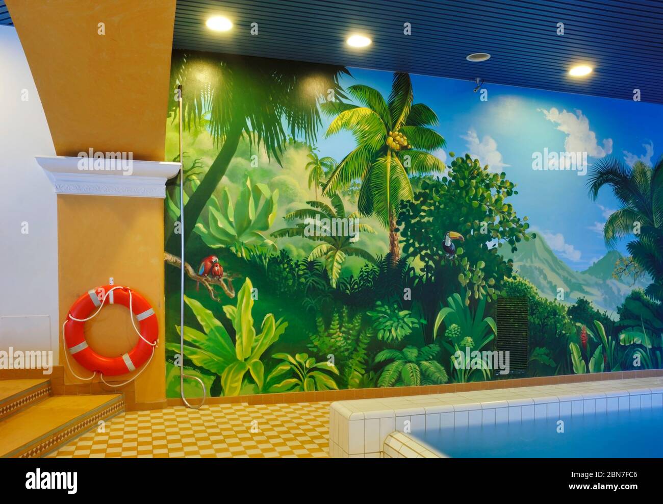 Aquapark at Holiday Club Caribia hotel in Turku. Finland Stock Photo ...