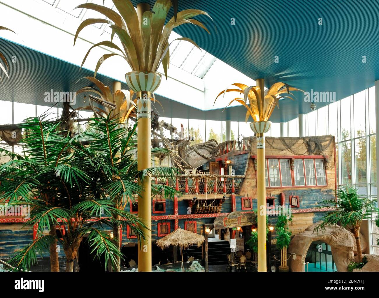 Aquapark at Holiday Club Caribia hotel in Turku. Finland Stock Photo ...