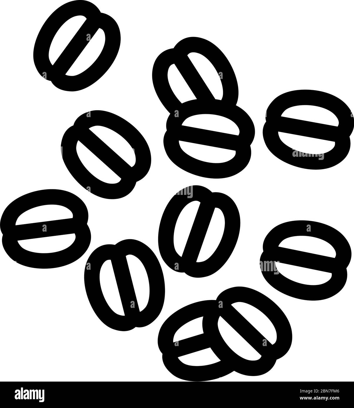 many grains oatmeal icon vector outline Stock Vector Image & Art - Alamy