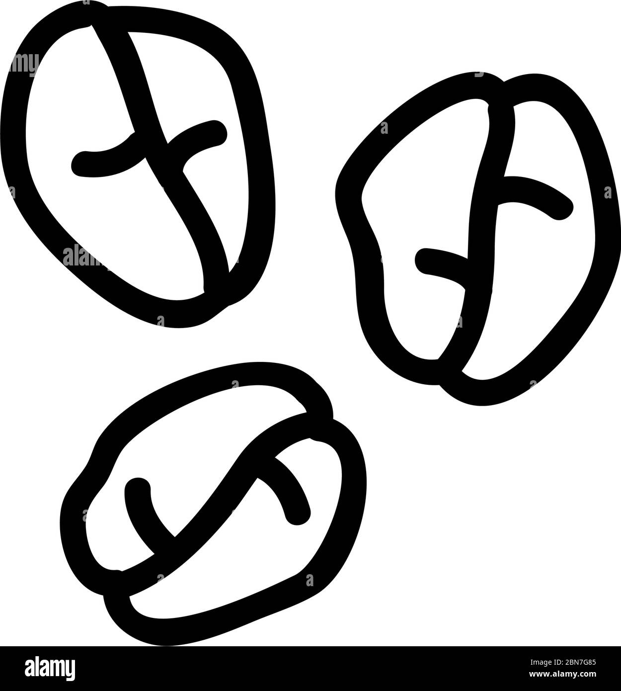 oatmeal grains icon vector outline illustration Stock Vector Image ...