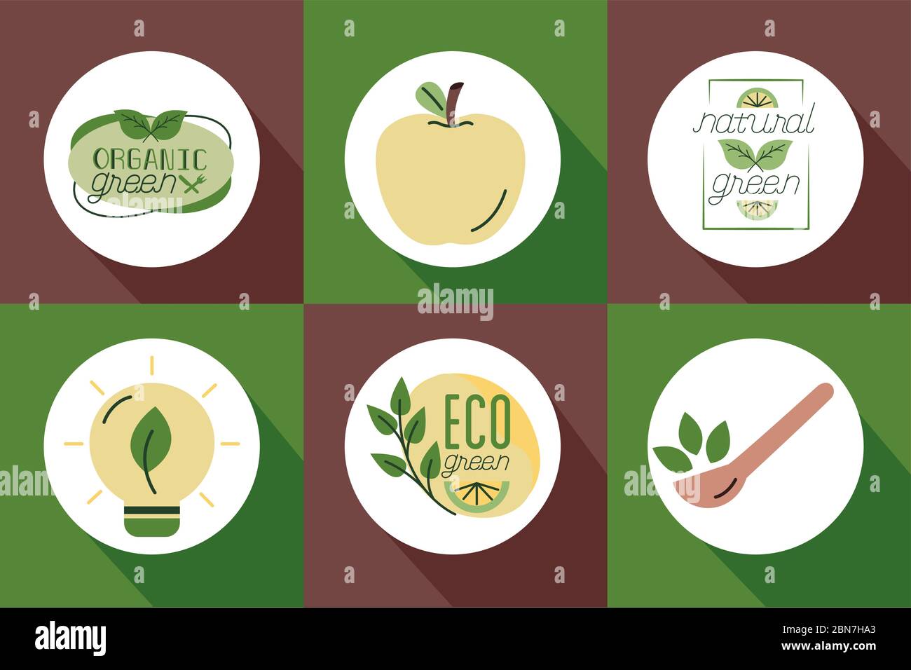 bundle of nature and organic icons Stock Vector Image & Art - Alamy