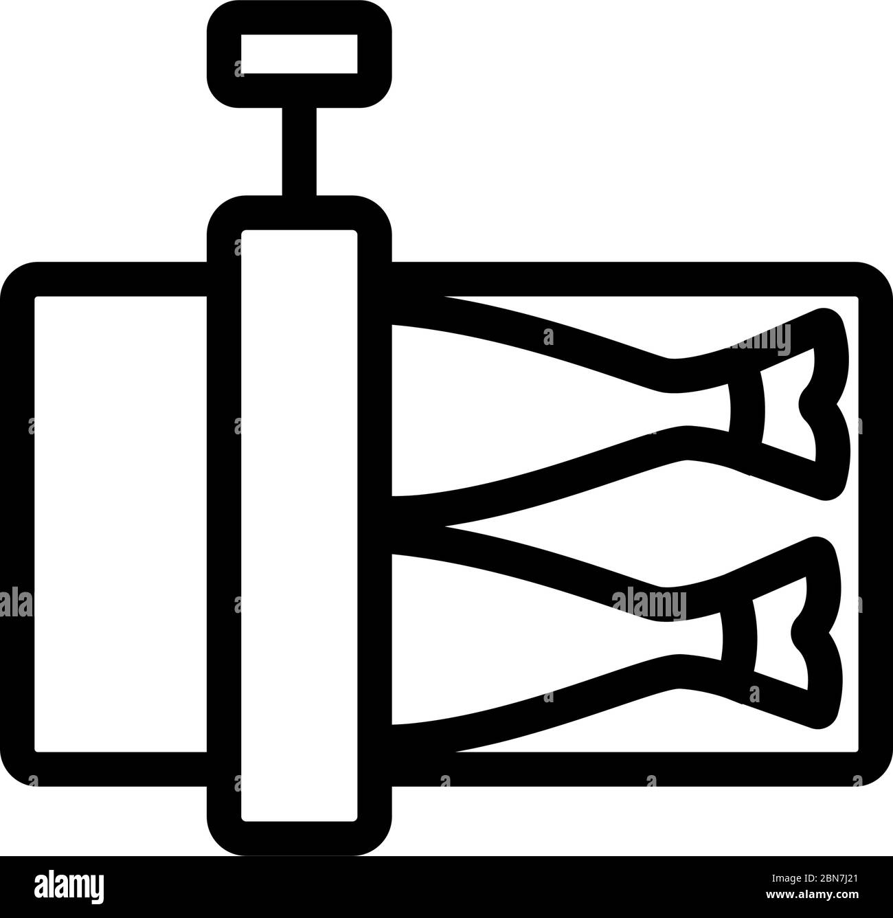 fish cutting icon vector outline illustration Stock Vector Image & Art ...