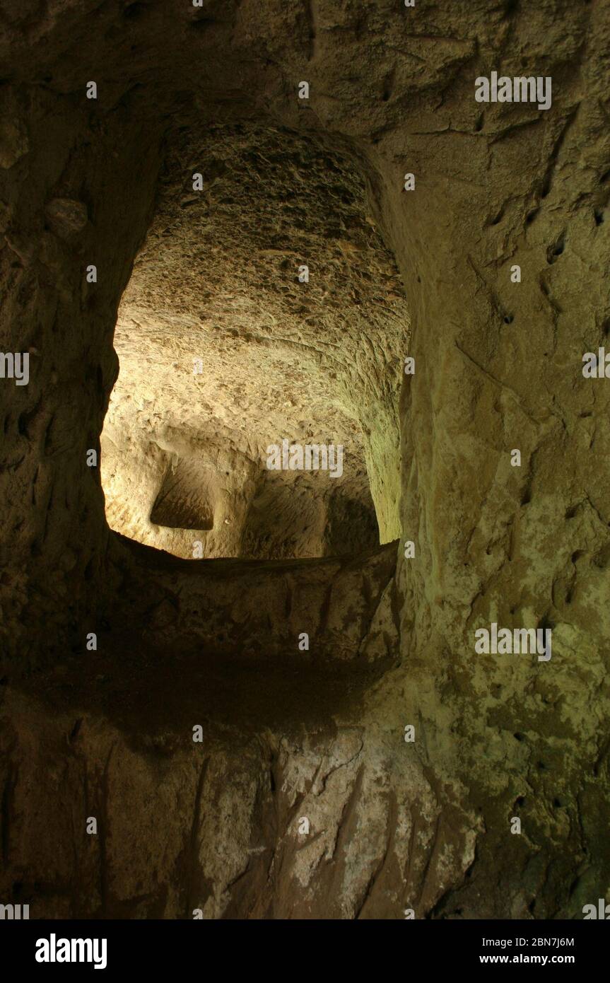 The caves where San Pietro civilians took refuge during the Second ...