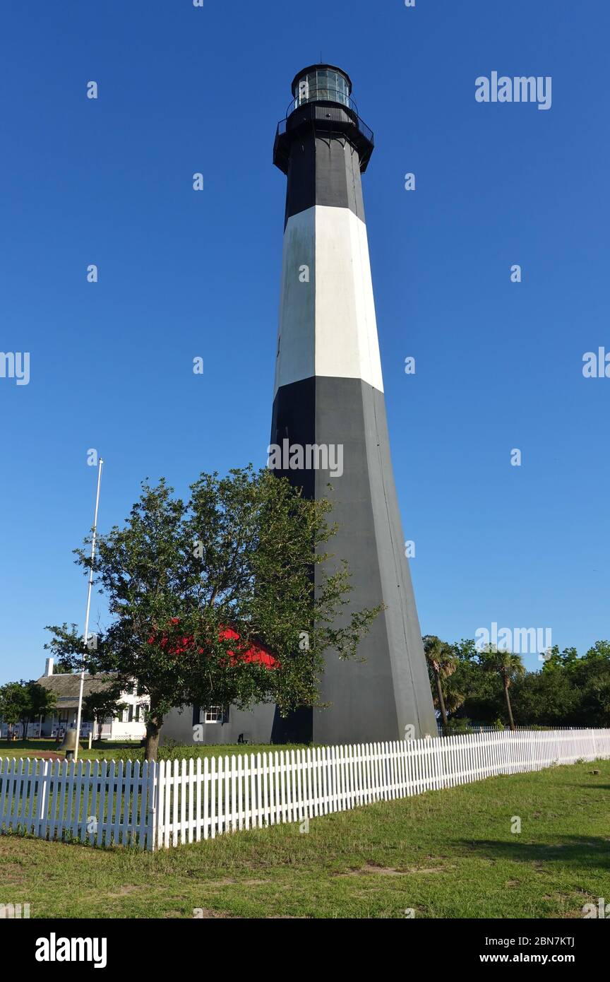 TYBEE ISLAND, GA -2 MAY 2020- View of the Tybee lighthouse in Tybee ...
