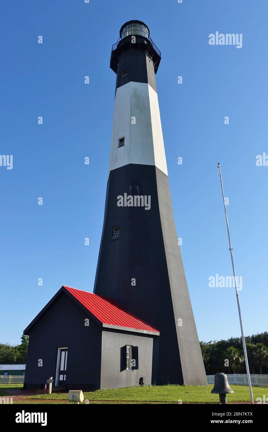 TYBEE ISLAND, GA -2 MAY 2020- View of the Tybee lighthouse in Tybee ...