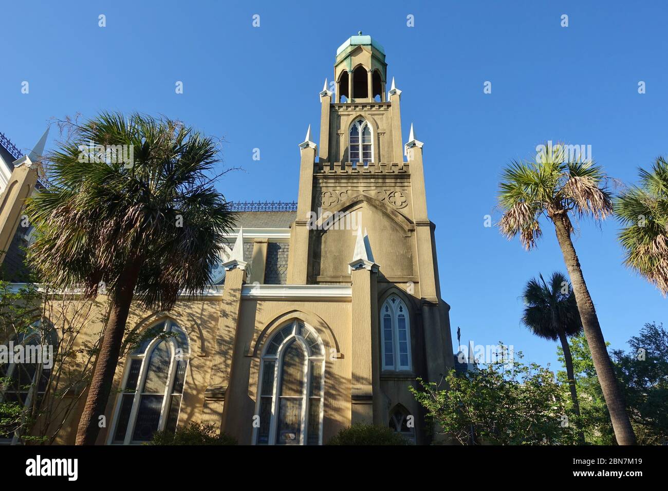 SAVANNAH, GA -3 MAY 2020- View of the historic Congregation Mickve ...