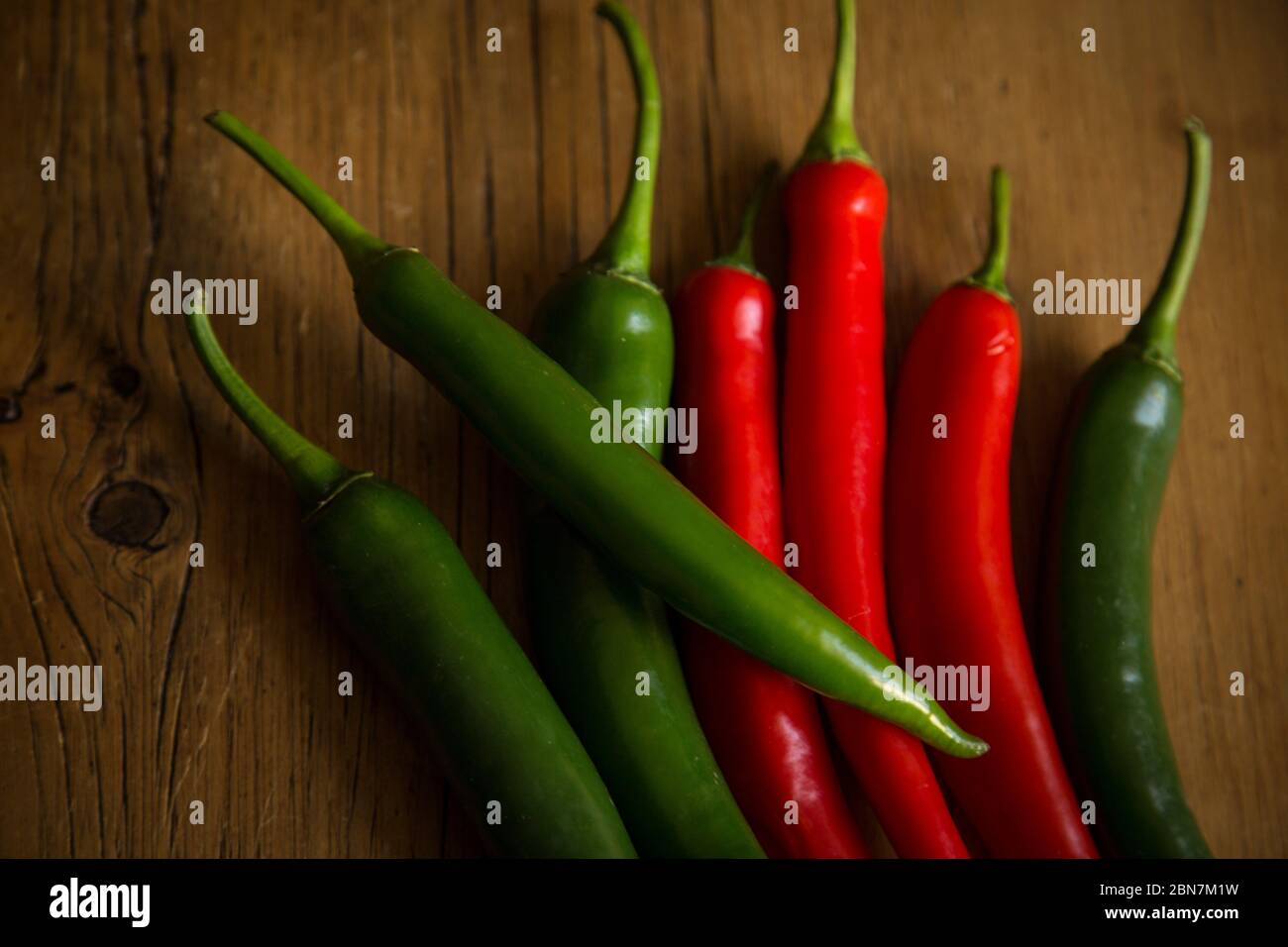 Italian red and green chillies Stock Photo - Alamy