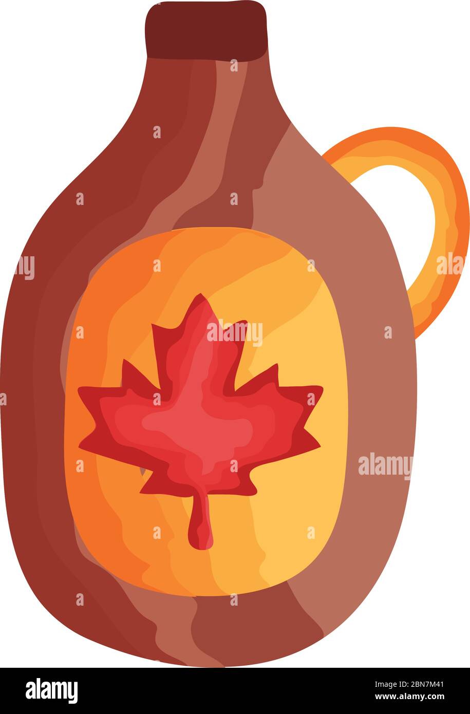 bottle jar with maple leaf canadian flat style Stock Vector Image & Art ...