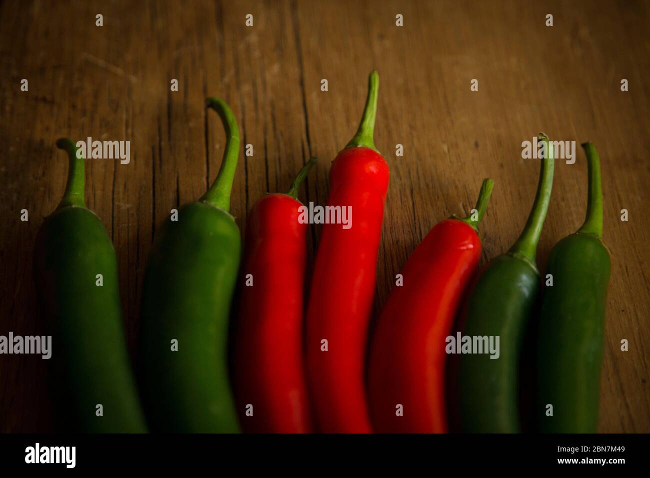 Italian red and green chillies Stock Photo - Alamy