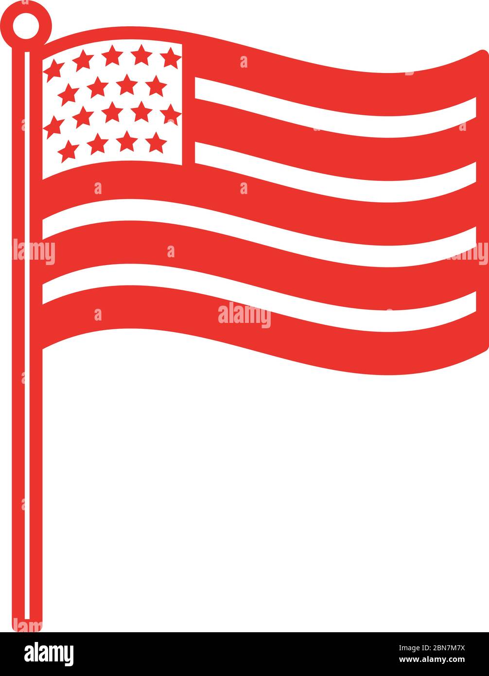 usa flag line style icon Stock Vector Image & Art - Alamy