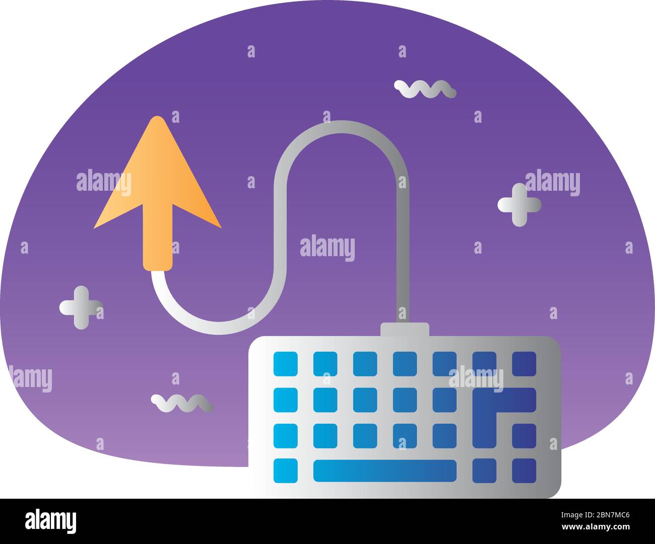 computer keyboard degraded style icon Stock Vector Image & Art - Alamy