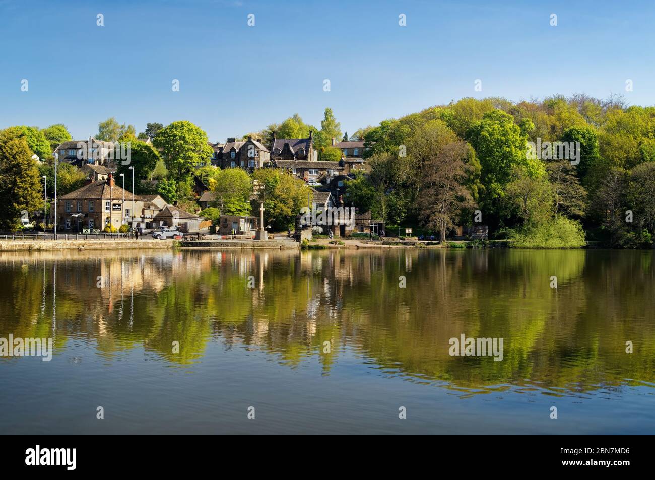 UK,West Yorkshire,Wakefield,Newmillerdam,Newmiller Dam during Spring ...