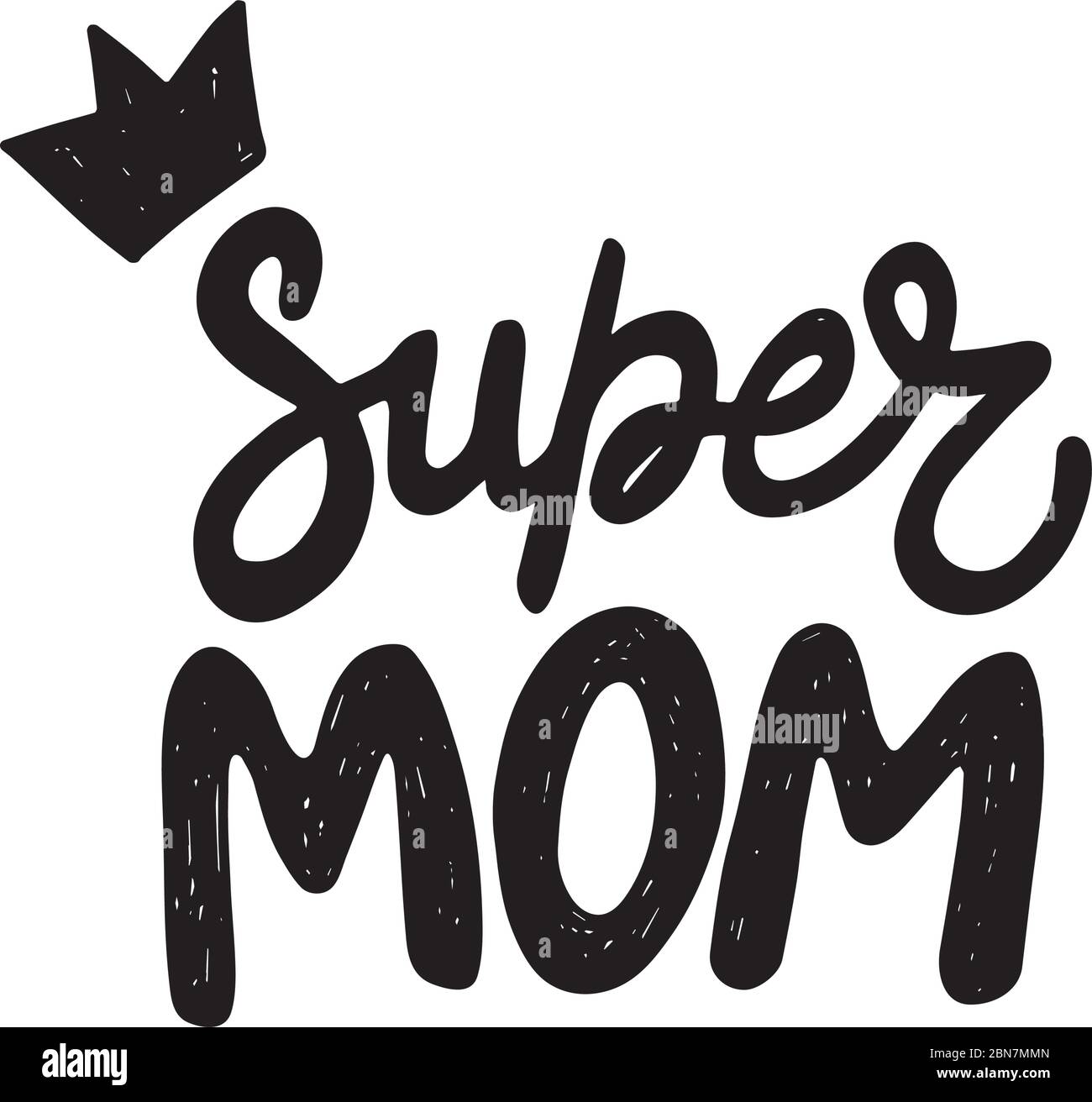 Vector lrttering Super Mom on white background Stock Vector Image & Art ...