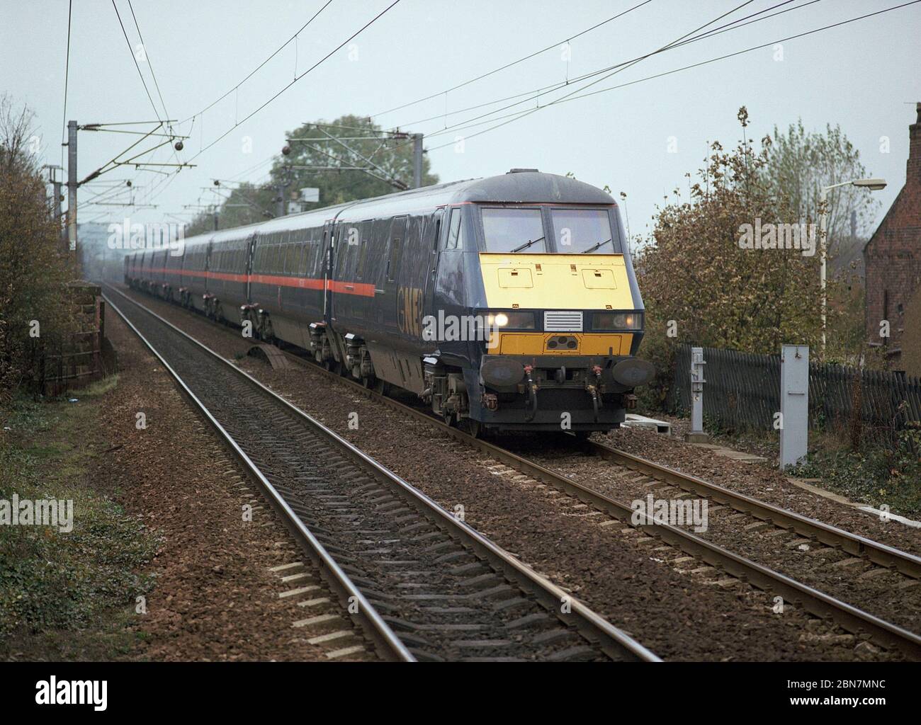 GNER inter city 225, passenger train, in 1997, at Wakefield, Northern ...