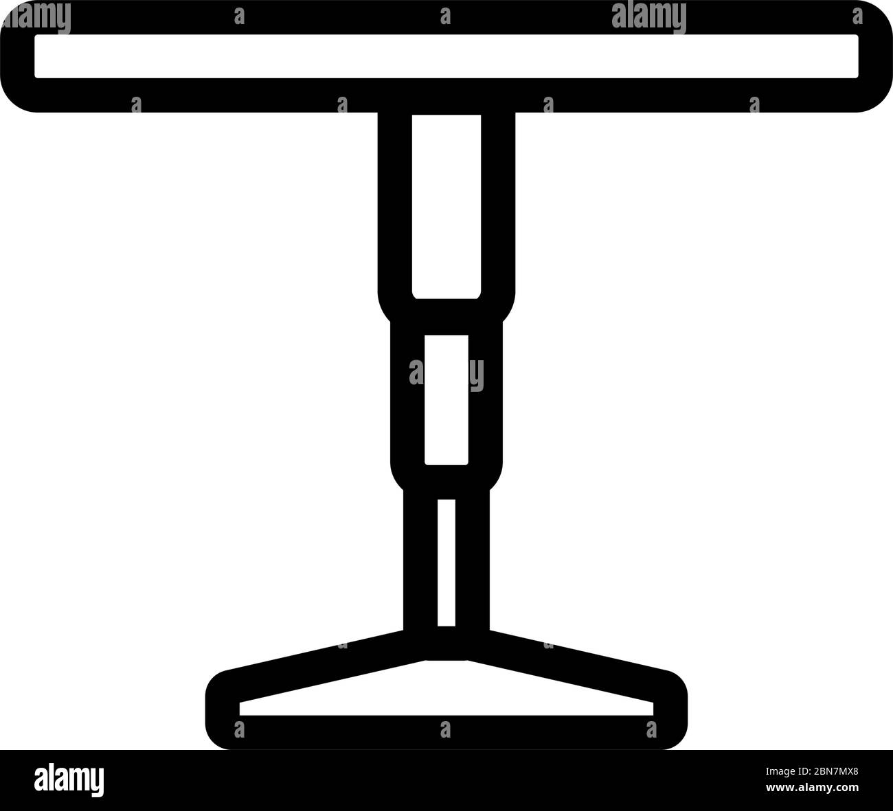 folding tabletop with one stable leg icon vector outline illustration ...