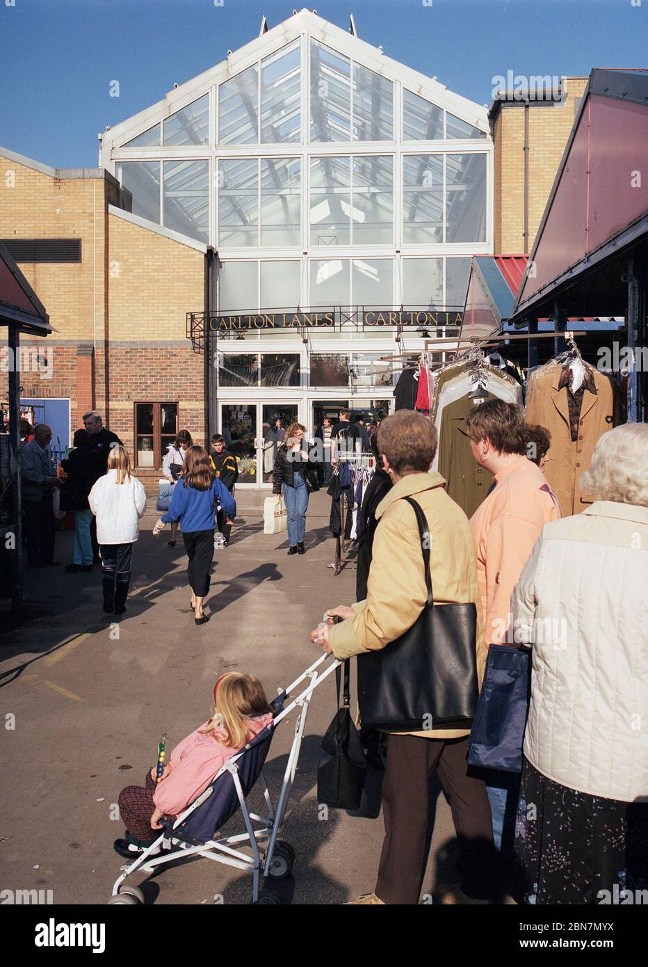 1997, Market day at Castleford, West Yorkshire, Northern England Stock ...