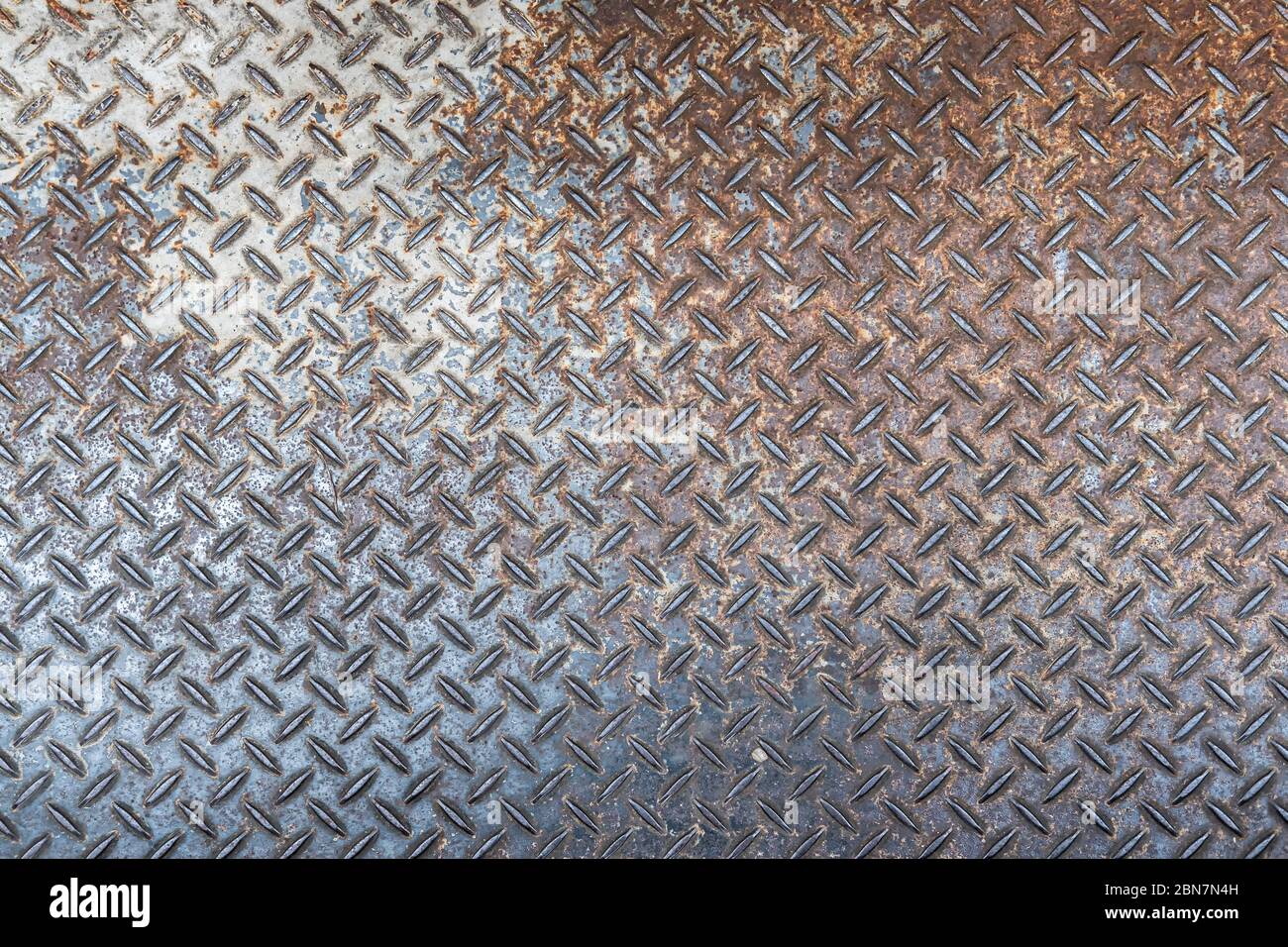 Old and rusted Metal diamond plate pattern texture, background Stock ...