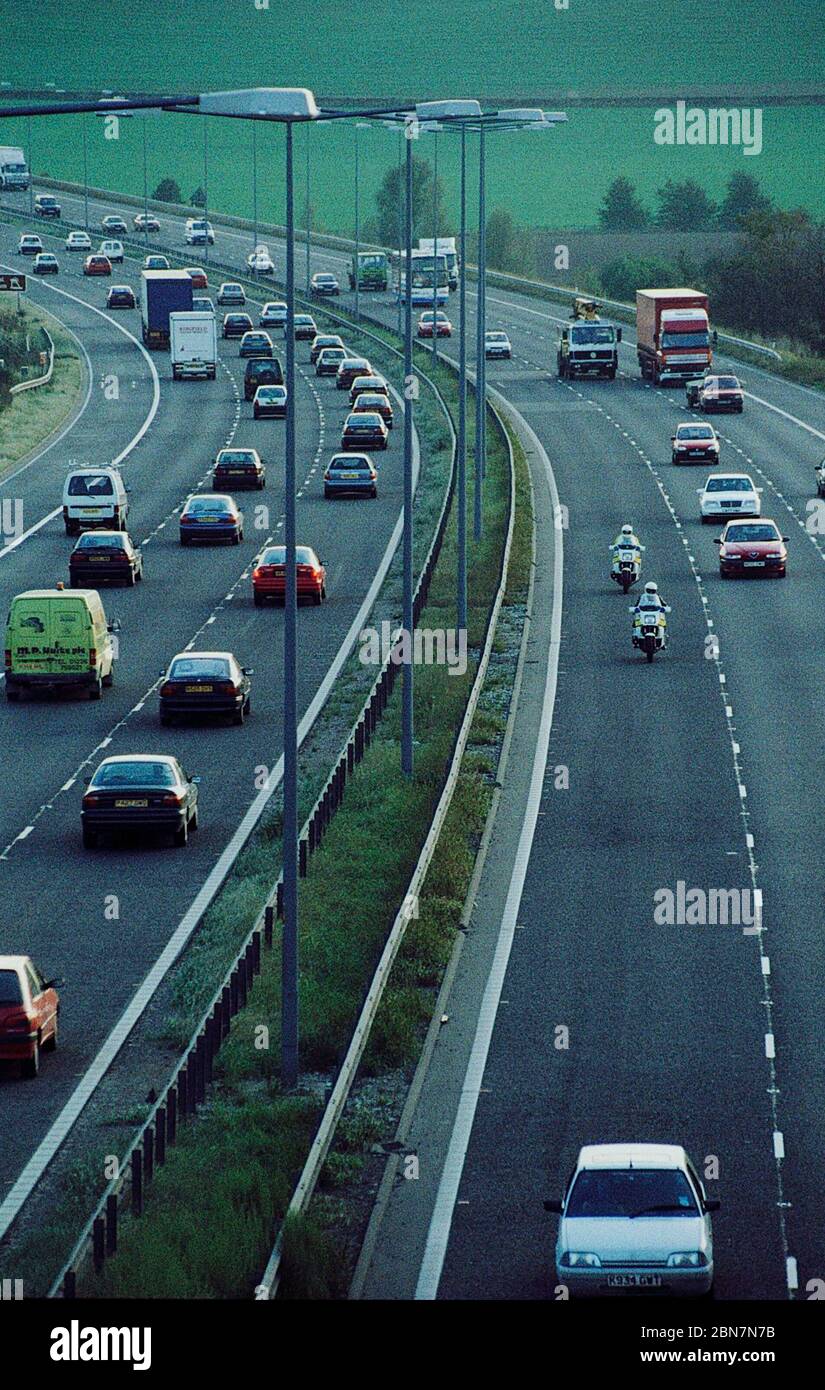 M1 motorway 1990s hi-res stock photography and images - Alamy