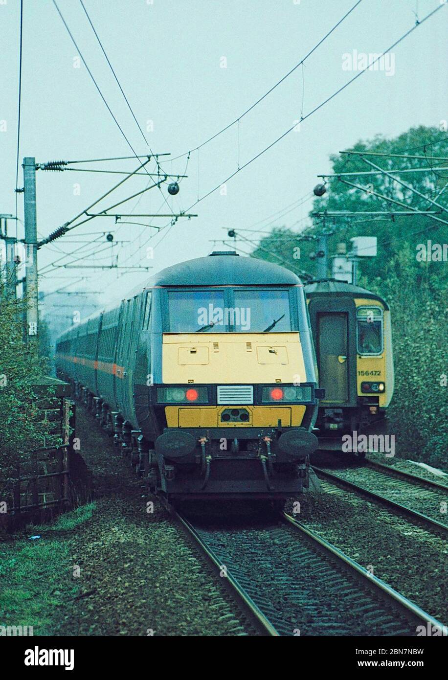GNER inter city 225, passenger train, in 1997, at Wakefield, Northern ...