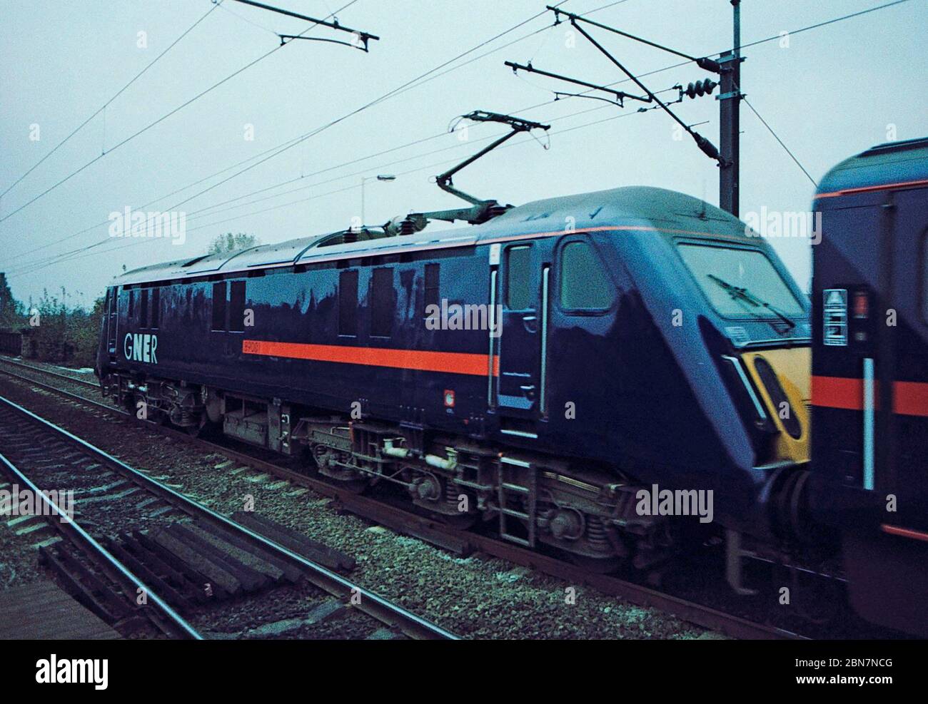 GNER inter city 225, passenger train, in 1997, at Wakefield, Northern ...