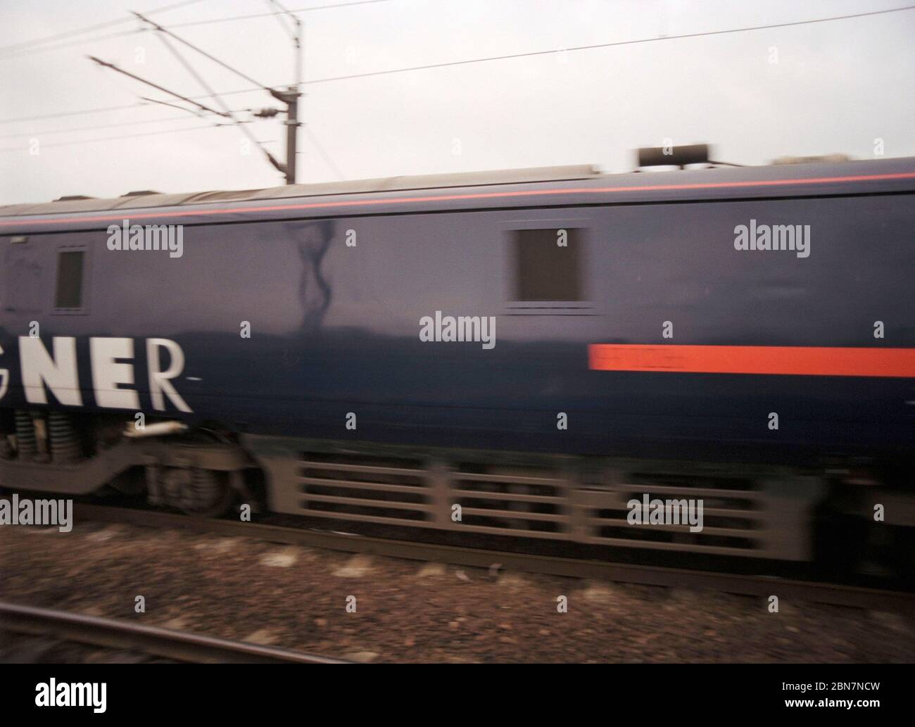 GNER inter city 225, passenger train, in 1997, at Wakefield, Northern ...