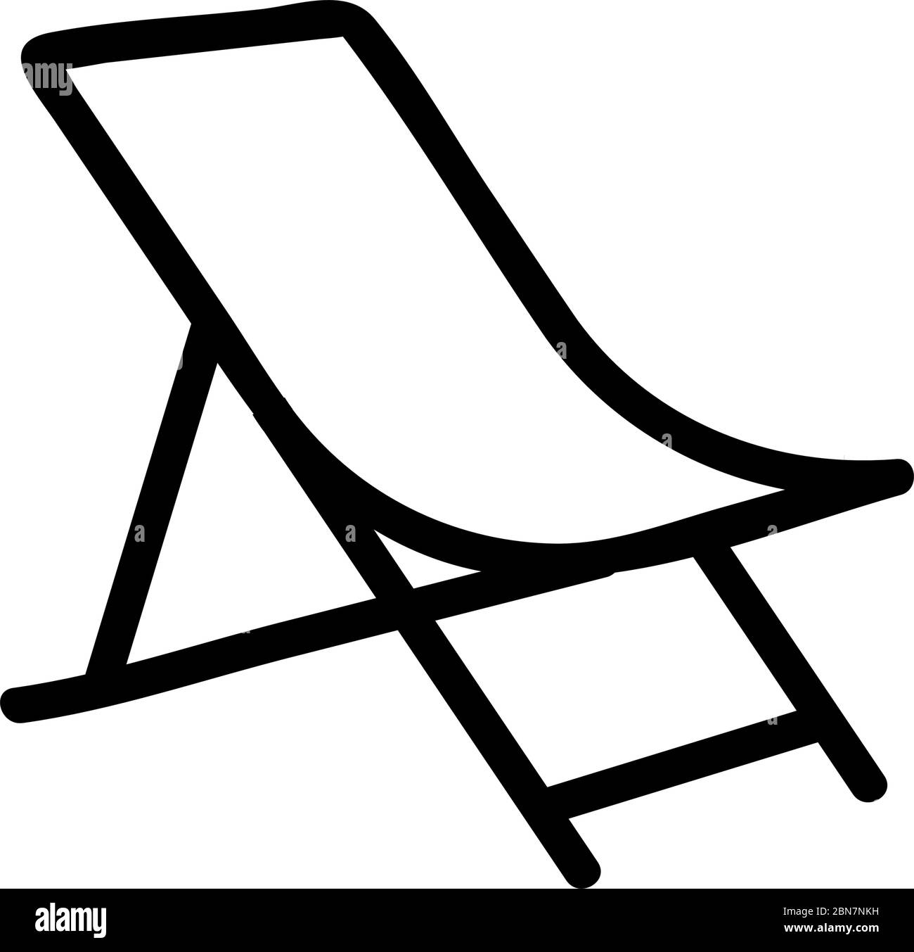 sagging fabric chaise longue icon vector outline illustration Stock ...