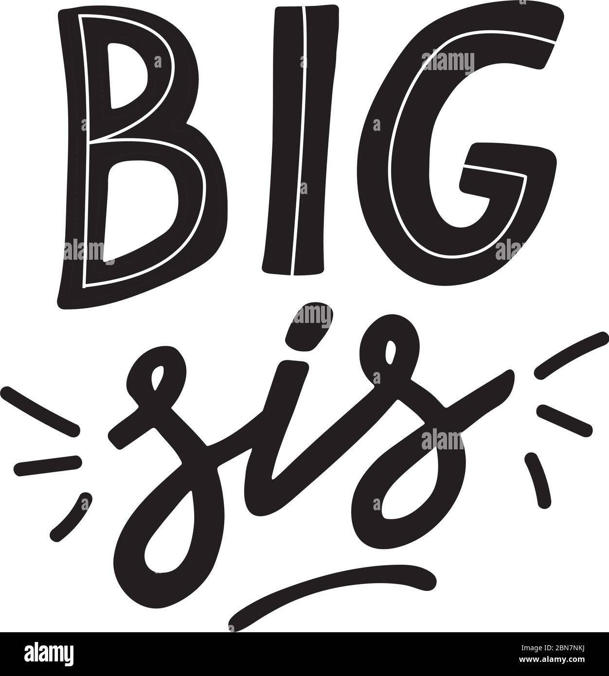 Big sister hand written lettering in doodle style Stock Vector Image ...
