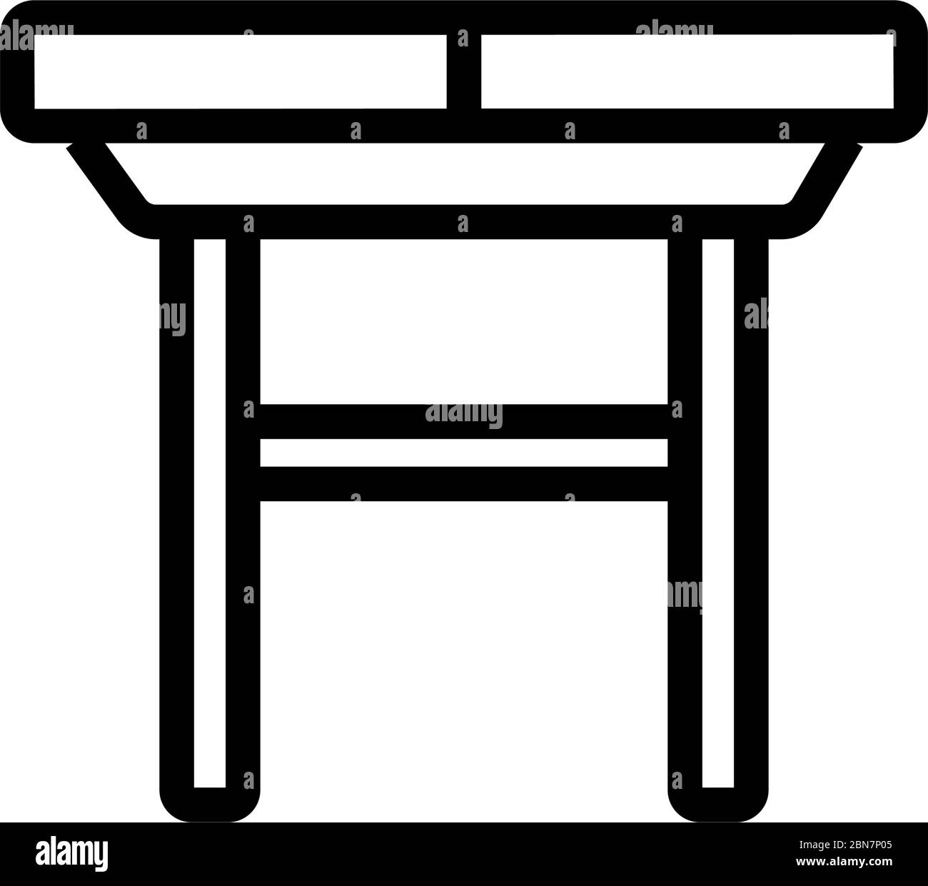 wooden folding table icon vector outline illustration Stock Vector ...