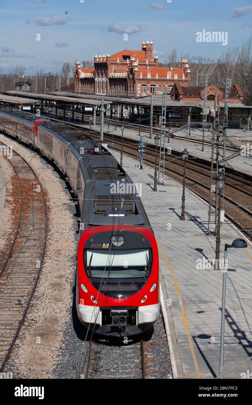 Train circulations in the Spanish railway network Stock Photo - Alamy
