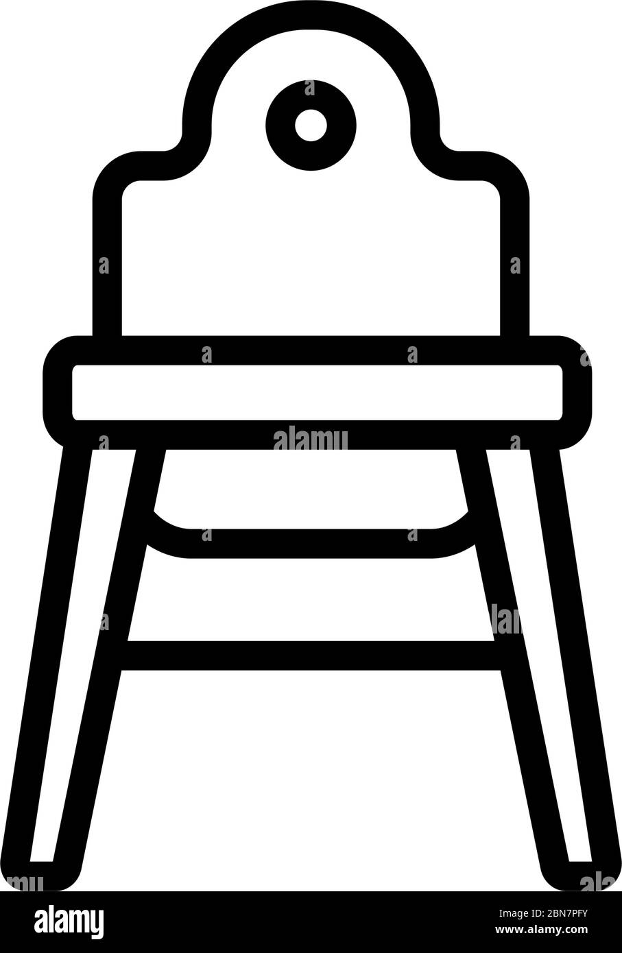 plain plastic baby chair icon vector outline illustration Stock Vector ...