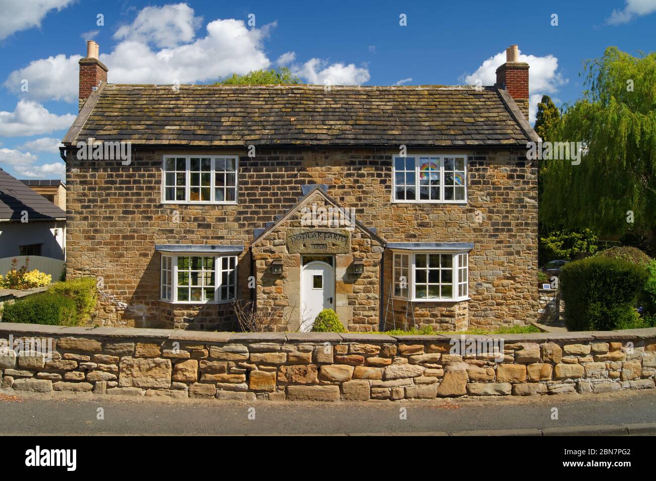 UK,West Yorkshire,Wakefield,Notton,Poplar Farm Cottage Stock Photo - Alamy