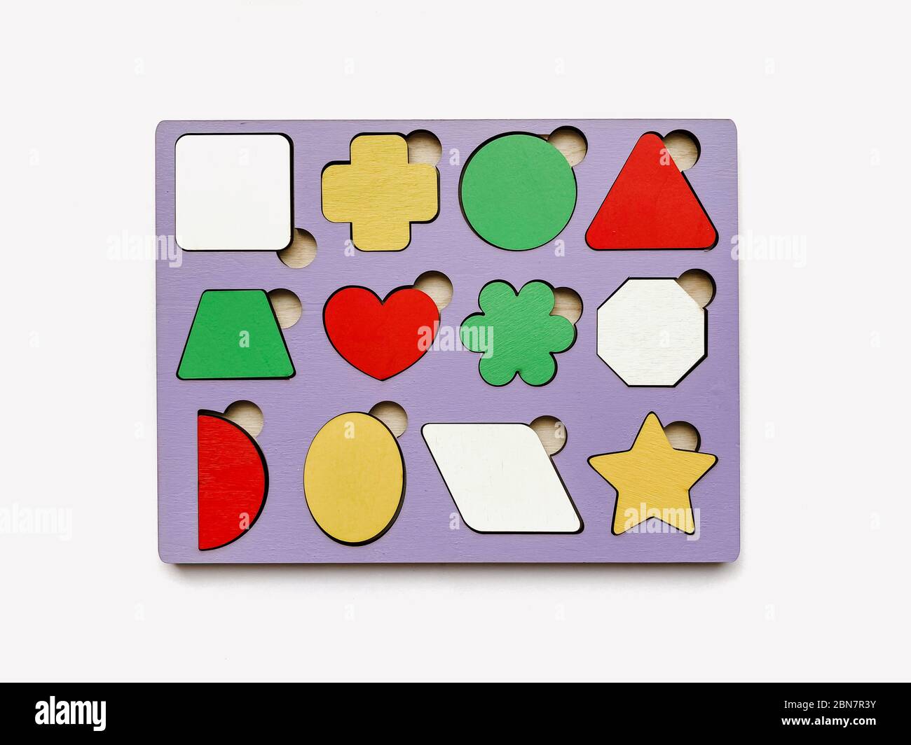 The developing toy an insert consisting of geometric figures isolated ...