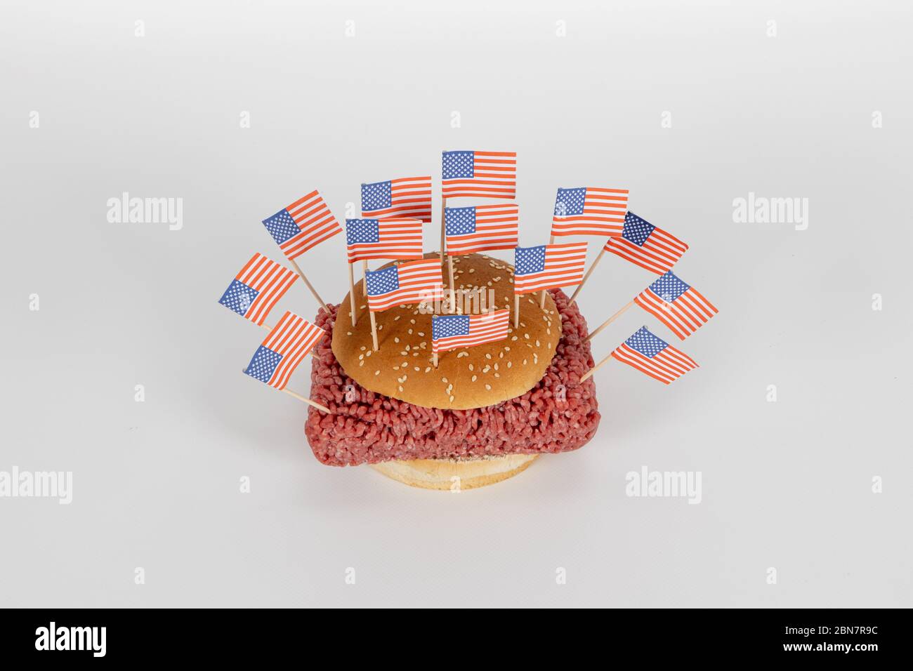 Burger with us flag hi-res stock photography and images - Alamy