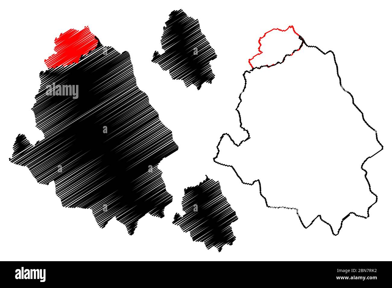 Haa District (Districts of Bhutan, Kingdom of Bhutan) map vector ...