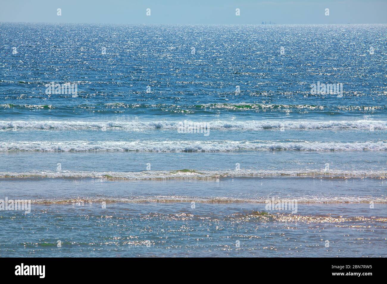 Atlantic Ocean Waves Scenery in the Windy Day Stock Photo - Alamy