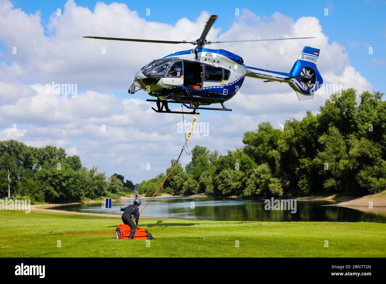 Duesseldorf, North Rhine-Westphalia, Germany - Helicopter Airbus H145 ...