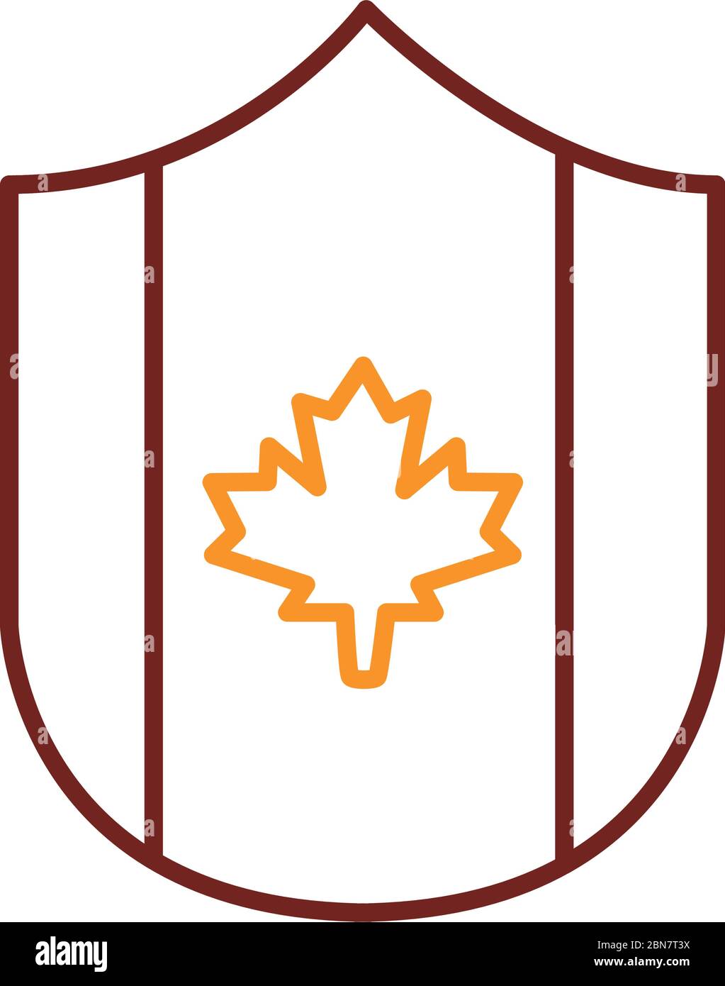 shield with canada flag line style Stock Vector Image & Art - Alamy