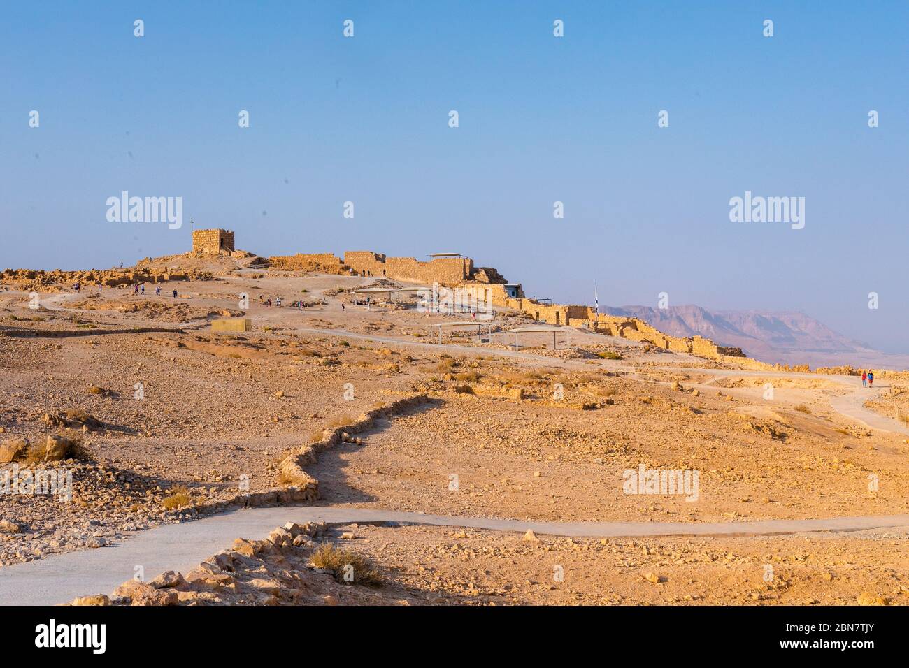 Ruins of Herods castle in fortress Masada, Israel Stock Photo - Alamy