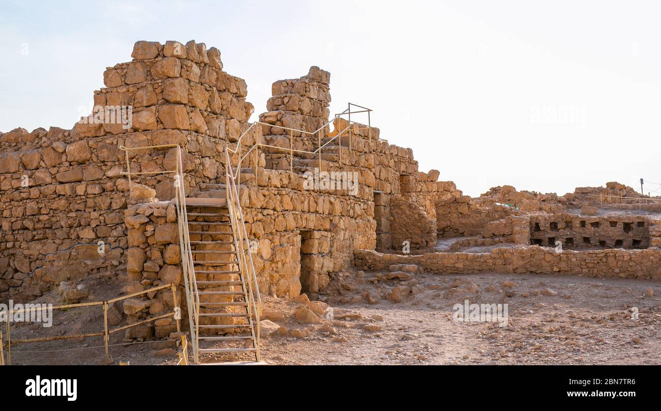Ruins of Herods castle in fortress Masada, Israel Stock Photo - Alamy