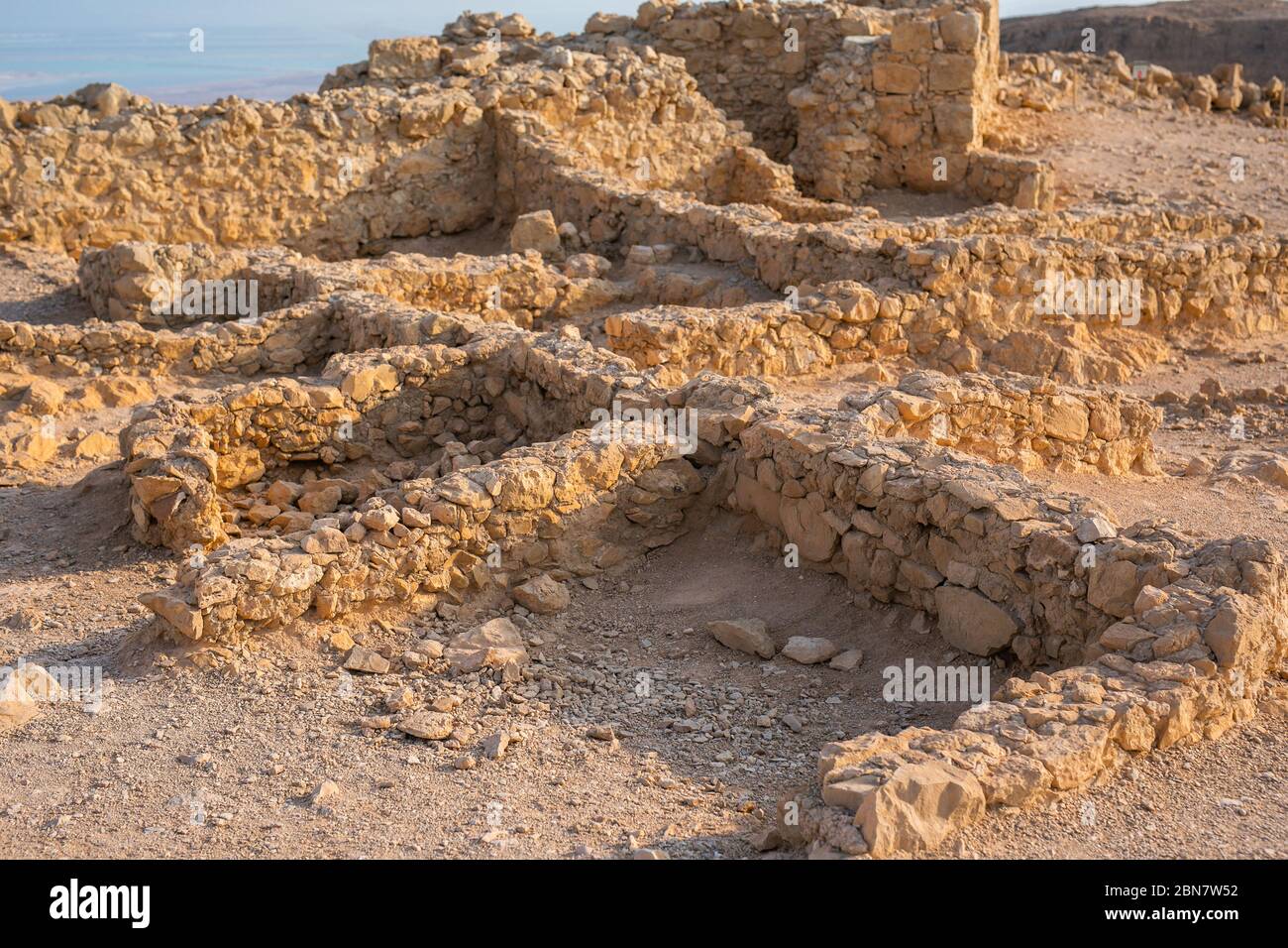 Ancient fortification Masada in the Southern District of Israel ...