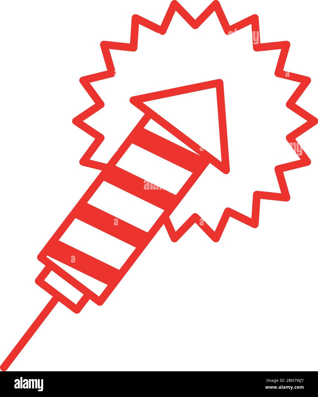 rocket fireworks line style icon Stock Vector Image & Art - Alamy