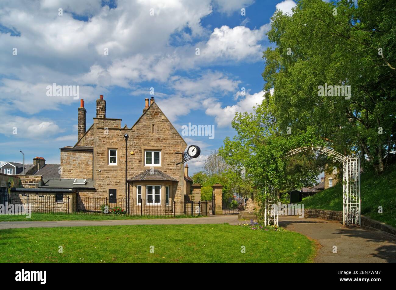 UK,South Yorkshire,Barnsley,Locke Park,North Lodge and entrance to Park ...
