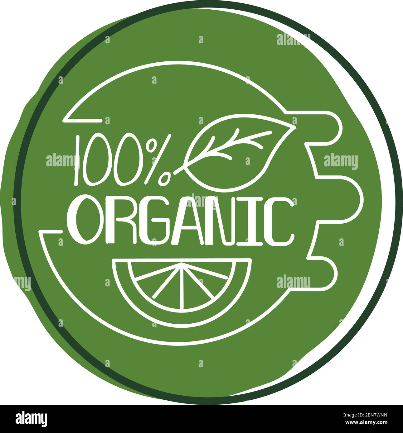 100 percent organic lettering block style Stock Vector Image & Art - Alamy