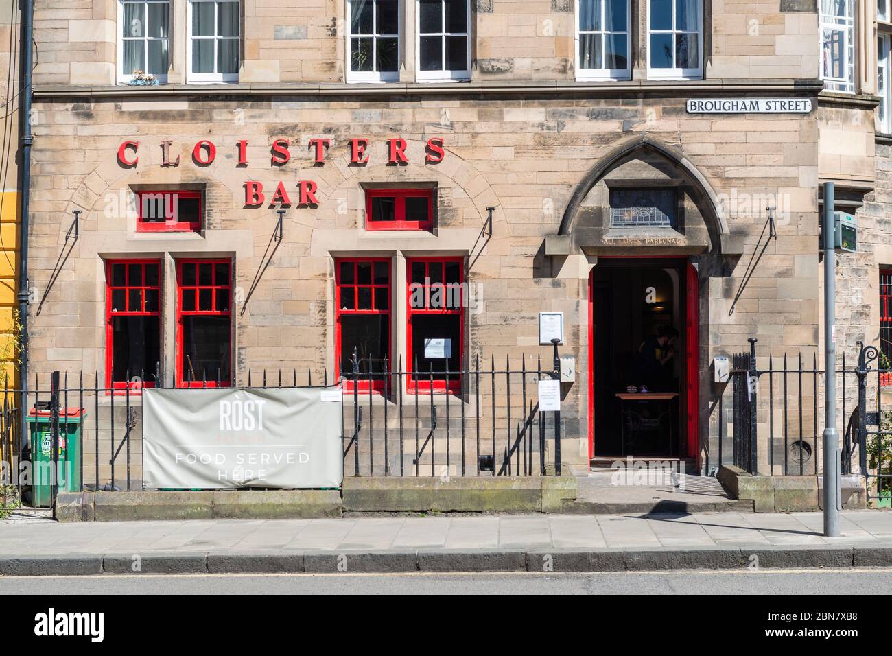 Cloisters Bar on Brougham Street in Tollcross, Edinburgh, Scotland, UK ...
