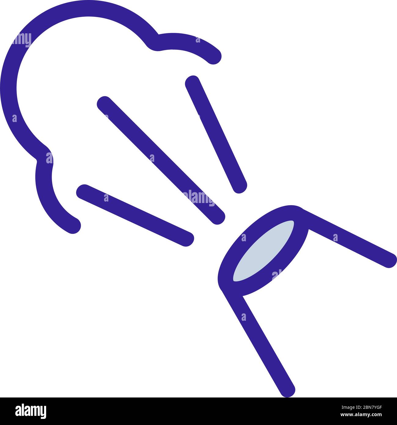 hot air outlet from nozzle of device icon vector outline illustration ...