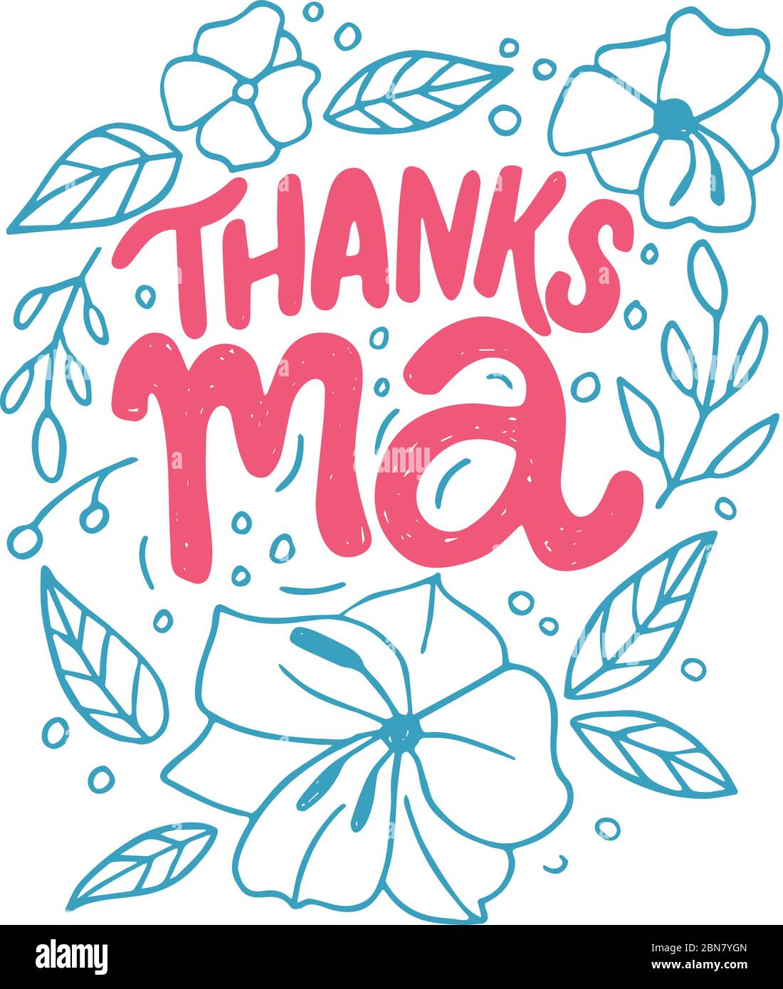 Vector illustration with whit background thanks Ma Stock Vector Image ...