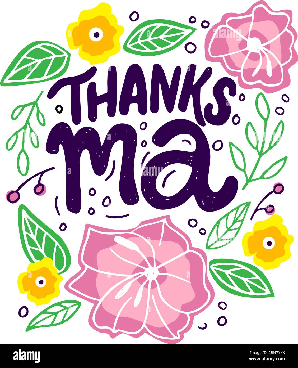 Thank you mum Stock Vector Images - Alamy