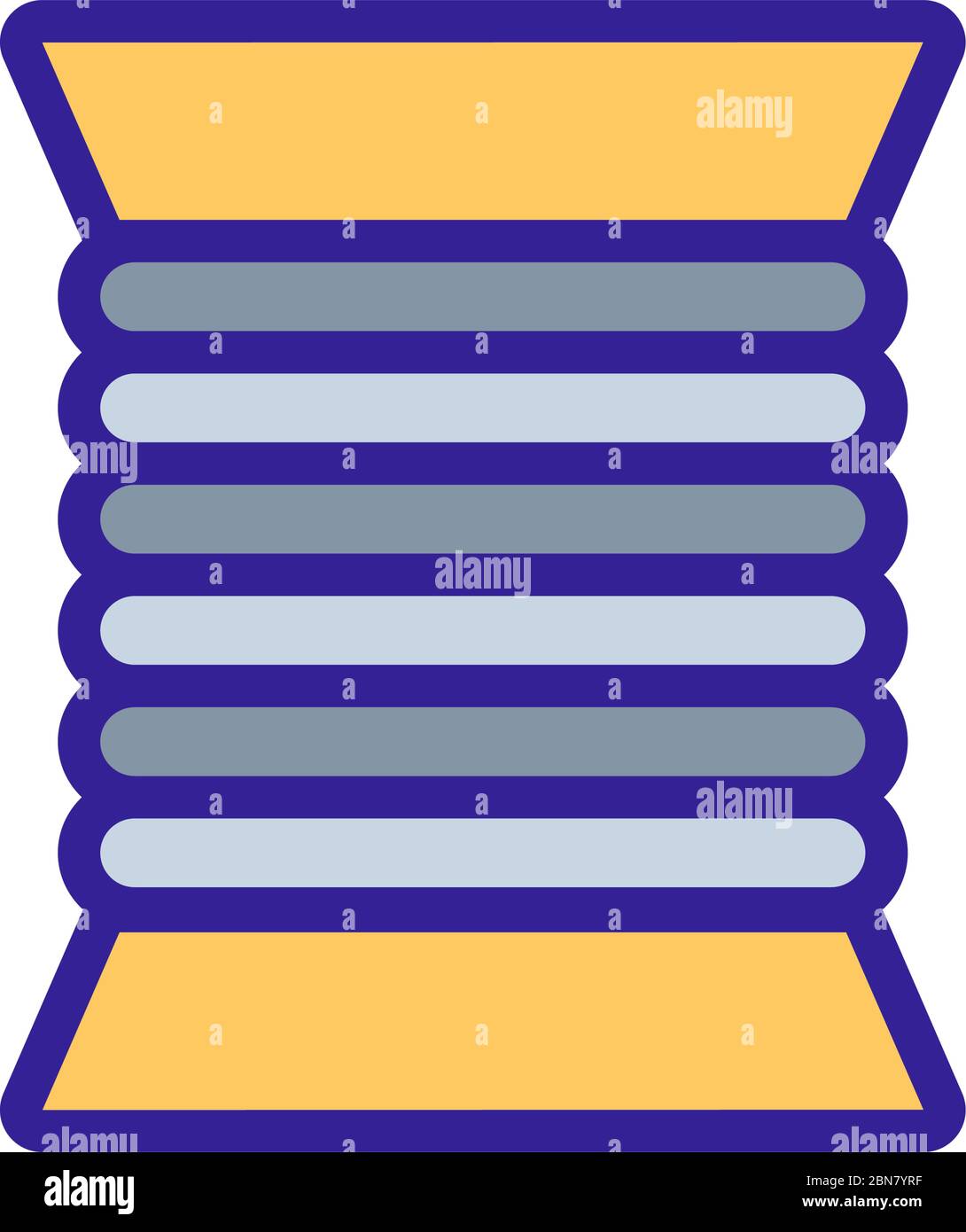 coiled cable cord icon vector outline illustration Stock Vector Image ...
