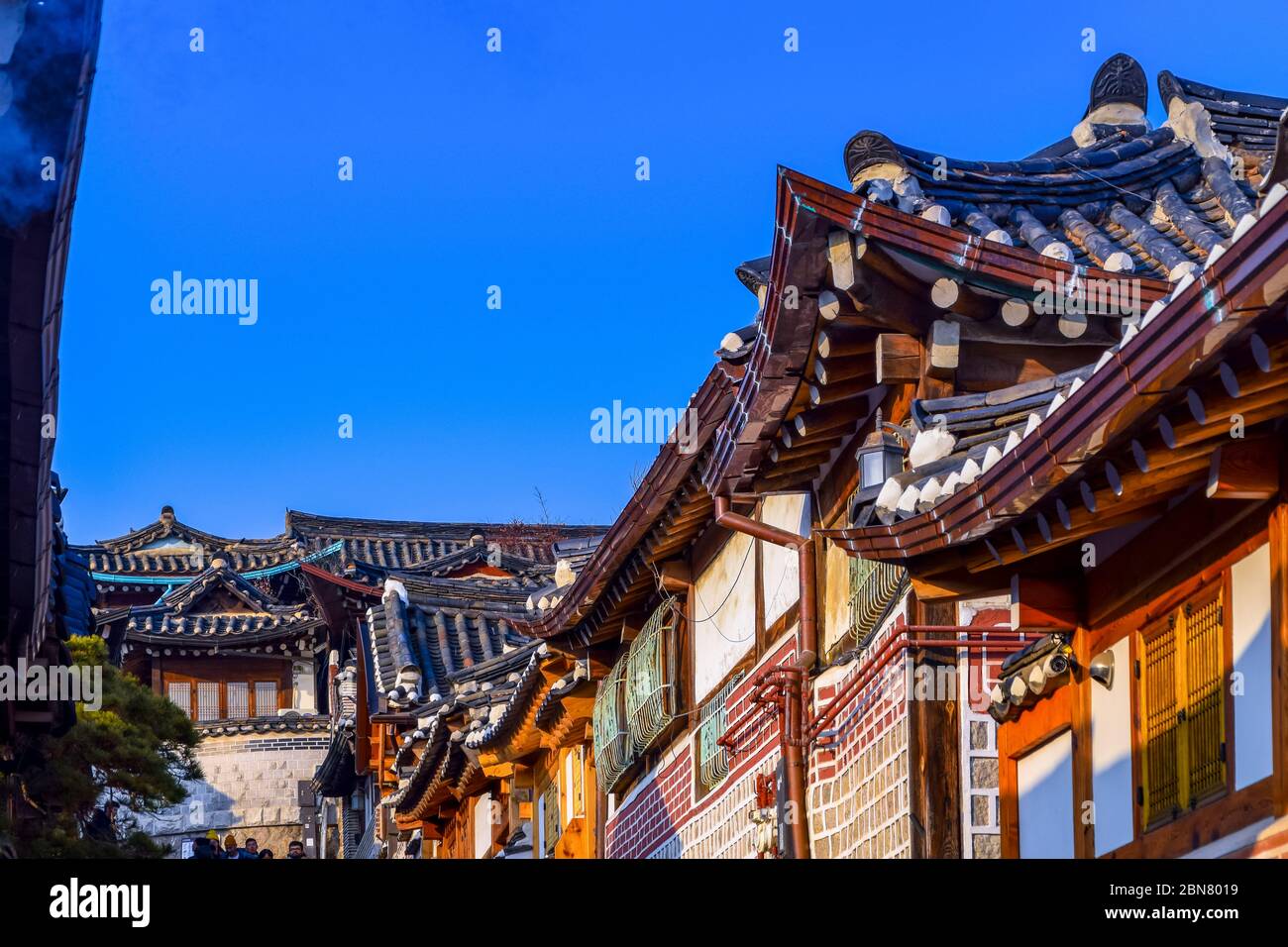 Seoul,South Korea 1/9/2020 Korean style architecture at Bukchon Hanok ...